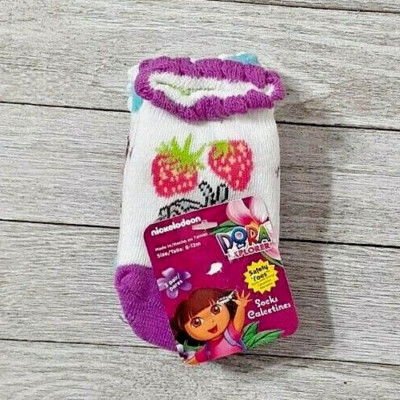 Dora the Explorer Socks No Slip Safety Toe 3 Pair Girls 6-12 Months | eBay