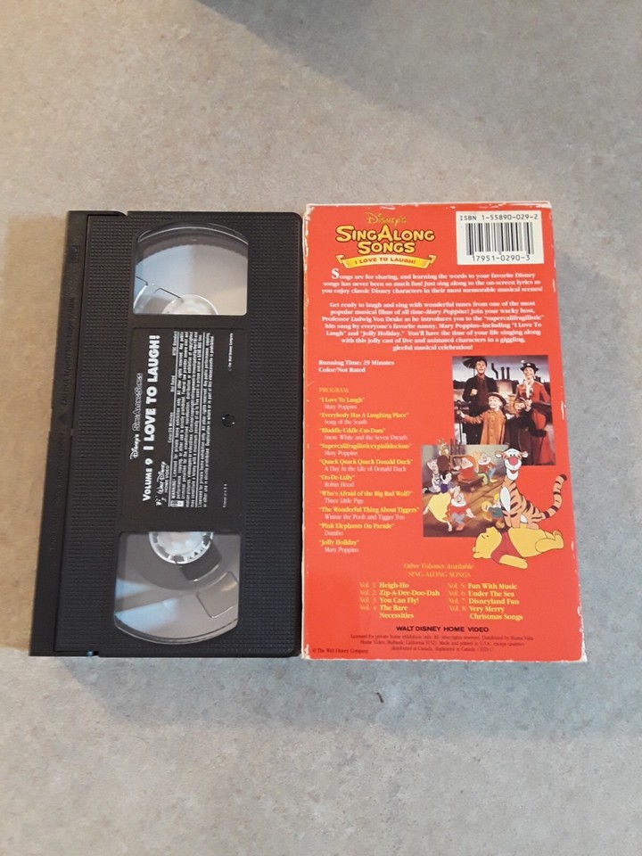 Disneys Sing Along Songs I Love to Laugh VHS | eBay