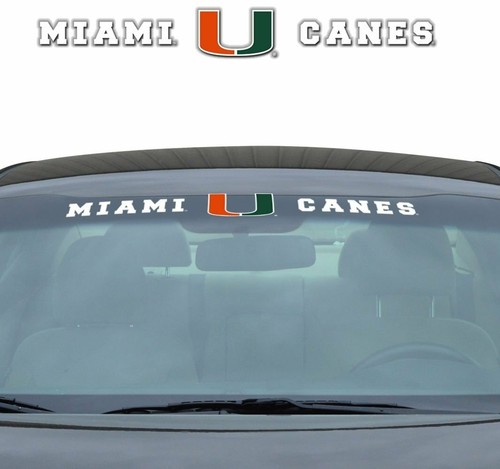 New NCAA Miami Hurricanes Car Truck Suv Windshield Vinyl Decal ...