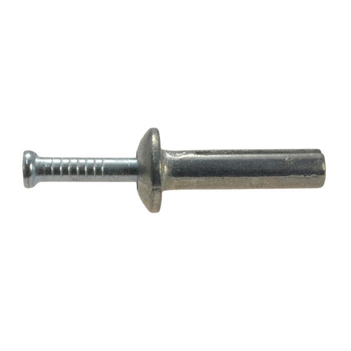 Qty 5 Mushroom Knock In Anchor 6.5mm x 25mm Zinc Metal Pin Masonry ...