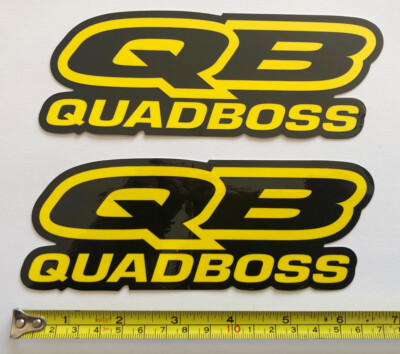 2 QB QUAD BOSS DECALS STICKERS racing utv offroad powersports atv quads ...