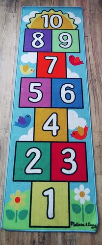 Melissa & Doug Hop and Count Hopscotch Game Rug (78.5 x 26.5")- Ships ...