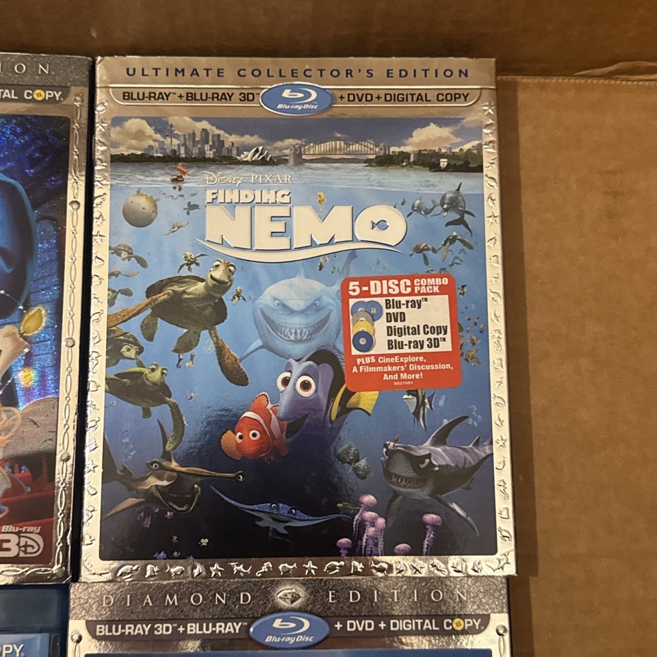 3d blu ray 4 movies lot Thor Finding Nemo Beauty And The Beast The Lion ...