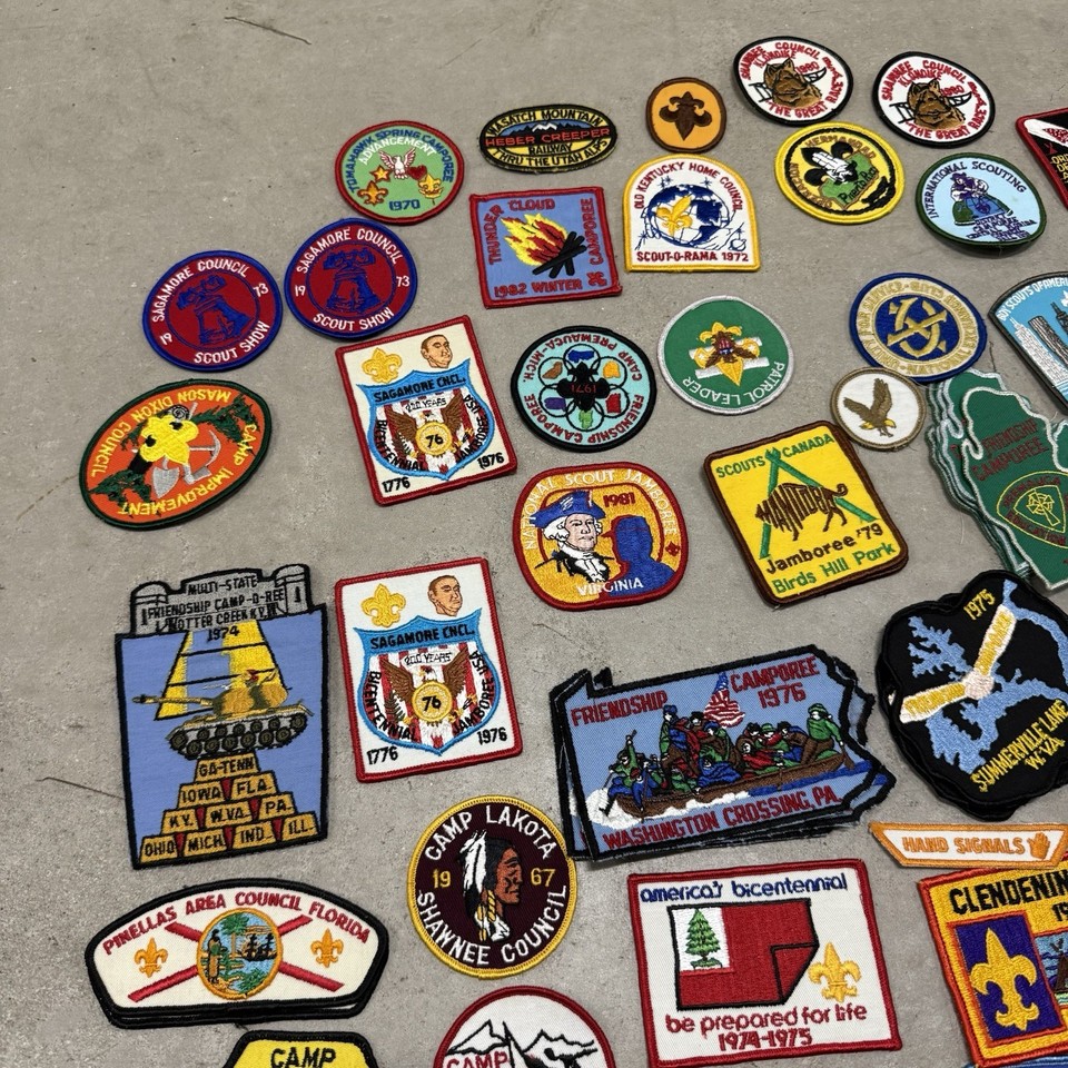 Vintage Patches Lot Of 140 Collection 1960s - 70s Boy Scouts Jambore ...