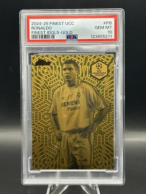 2024-25 Topps Finest UEFA Ronaldo R9 Gold Idol SSP, PSA: Gem Mint 10 | eBay