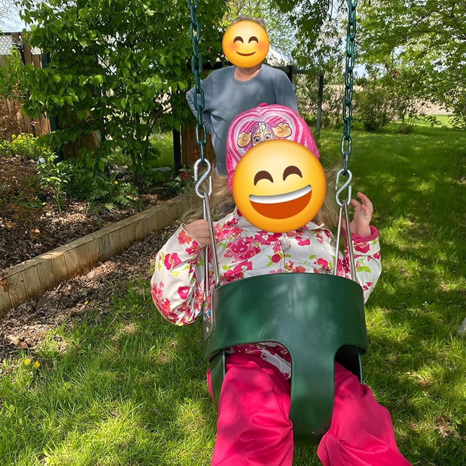 Toddler Swing, 150Cm Iron Chains Baby Swing Outdoor, Heavy-Duty High ...