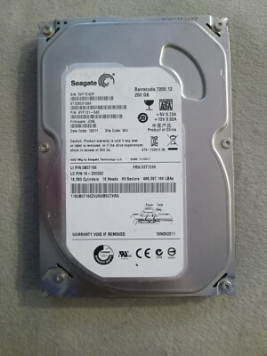 Seagate Barracuda ST3250312AS 250GB SATA 7200 RPM 3.5" Hard Drive | eBay