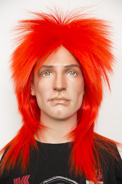 Red Medium Straight Costume Men Wig | eBay
