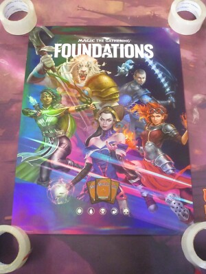 MTG Magic the Gathering FOUNDATIONS 18x24 Foil Poster | eBay
