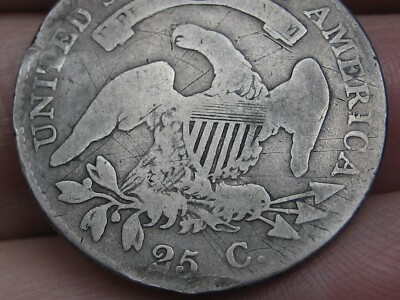 1820 Capped Bust Quarter 25 Cent Piece- Large 0, Good Details | eBay