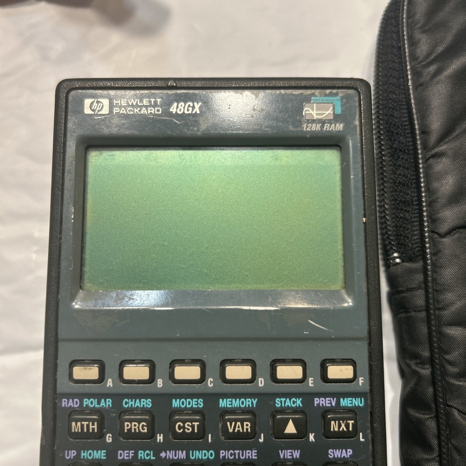 Hewlett Packard HP 48GX Graphing Calculator With Case Tested No Manual ...