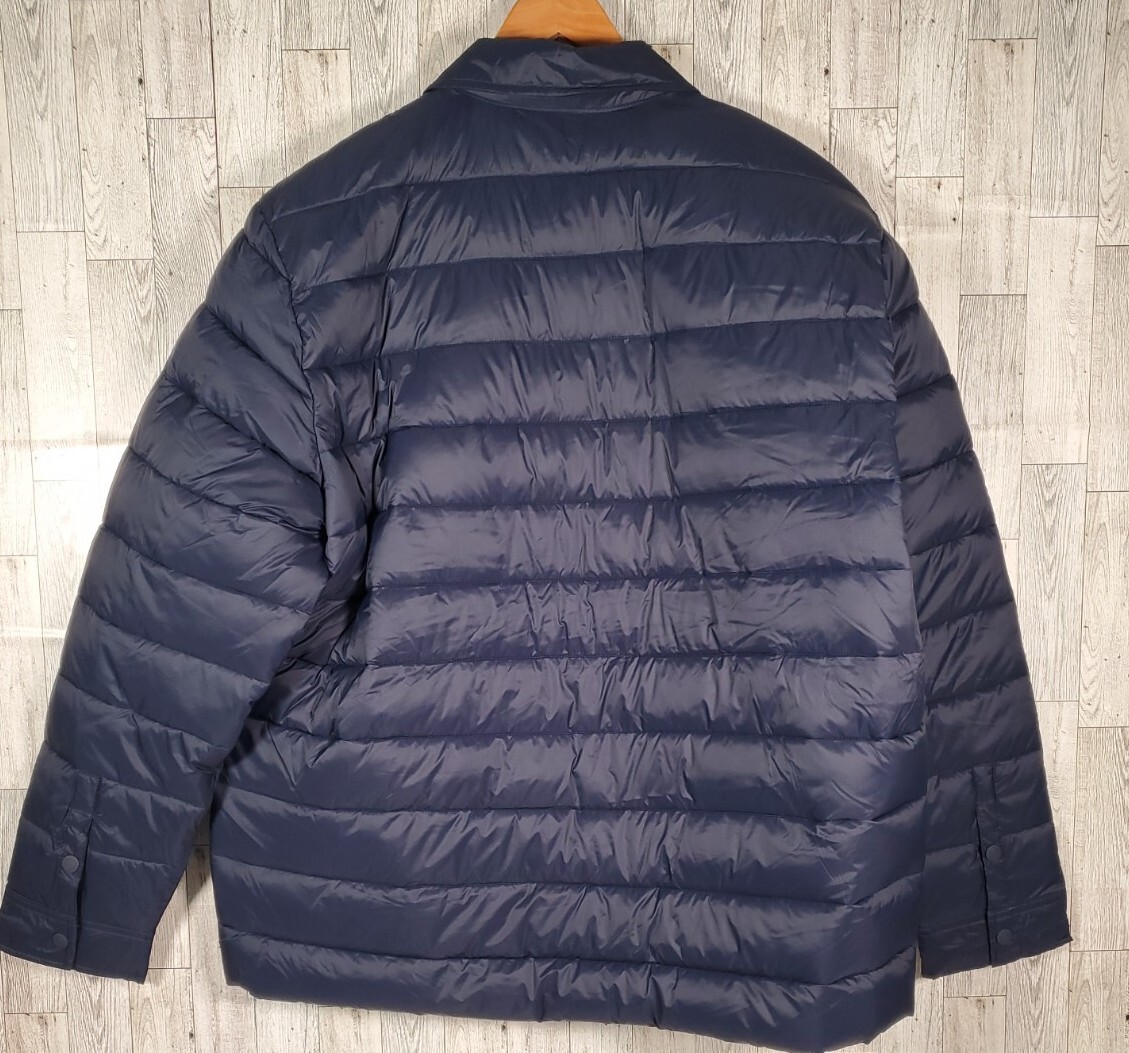 George PUFFER Jacket Mens LARGE (42-44) w/Snaps NAVY BLUE NEW | eBay