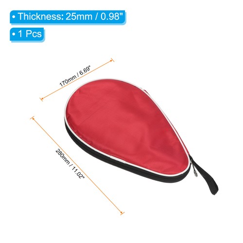 11" x 7" Ping Pong Paddle Case Table Tennis Racket Case Bag Gourd, Red ...