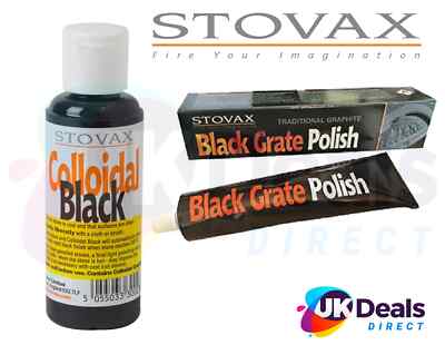Stovax Black Grate Graphite Polish 75ML Victorian Cast Iron Stove Fire ...