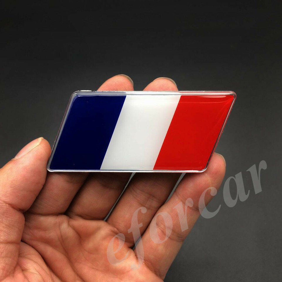 4x France French Flag Car Fender Emblem Badge Motorcycle Gas Tank Decal ...