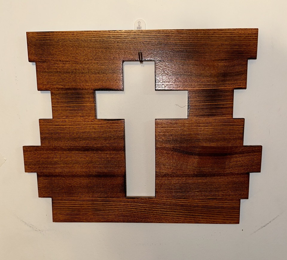 wooden cross wall art | eBay