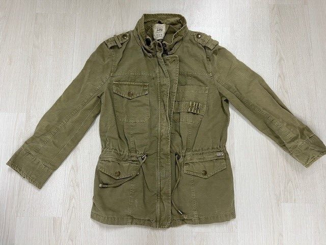 Women's Zara Trafaluc Field Jacket Khaki Small Milita… - Gem