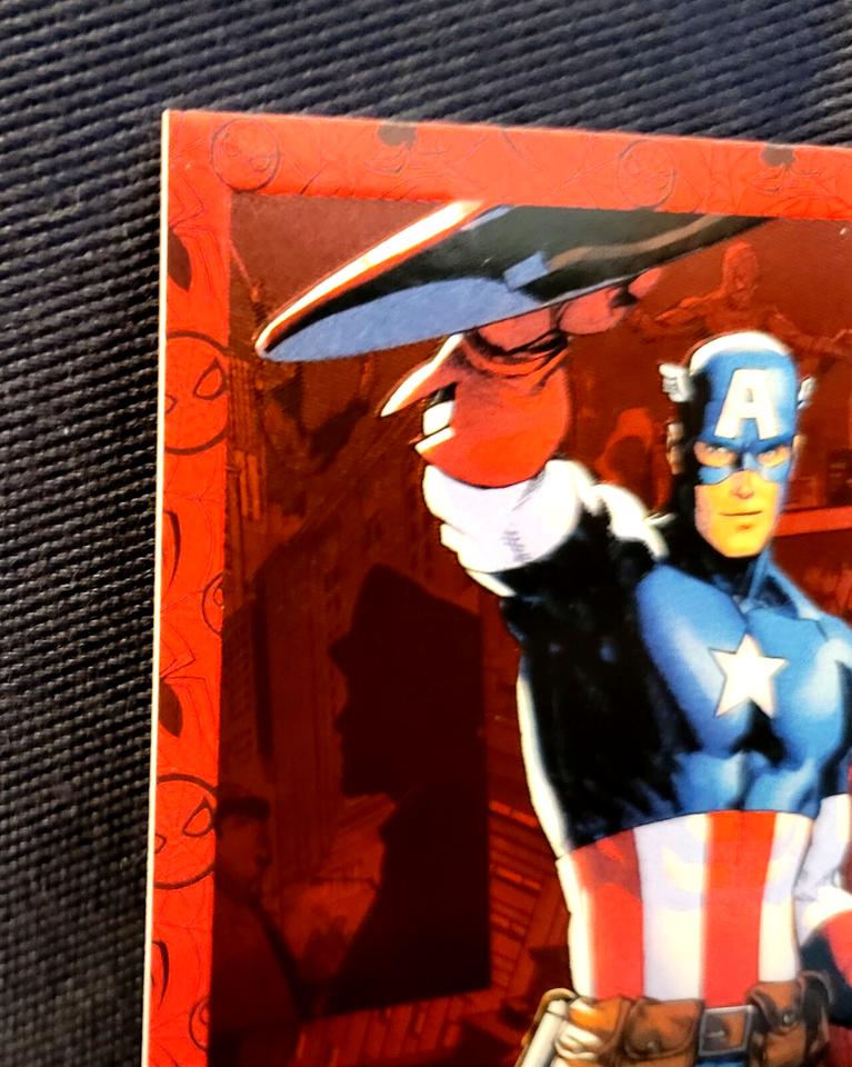 2024 Upper Deck Marvel Spider-Man Red Foil Captain America #21 🔥🔥🔥🔥🔥 | eBay