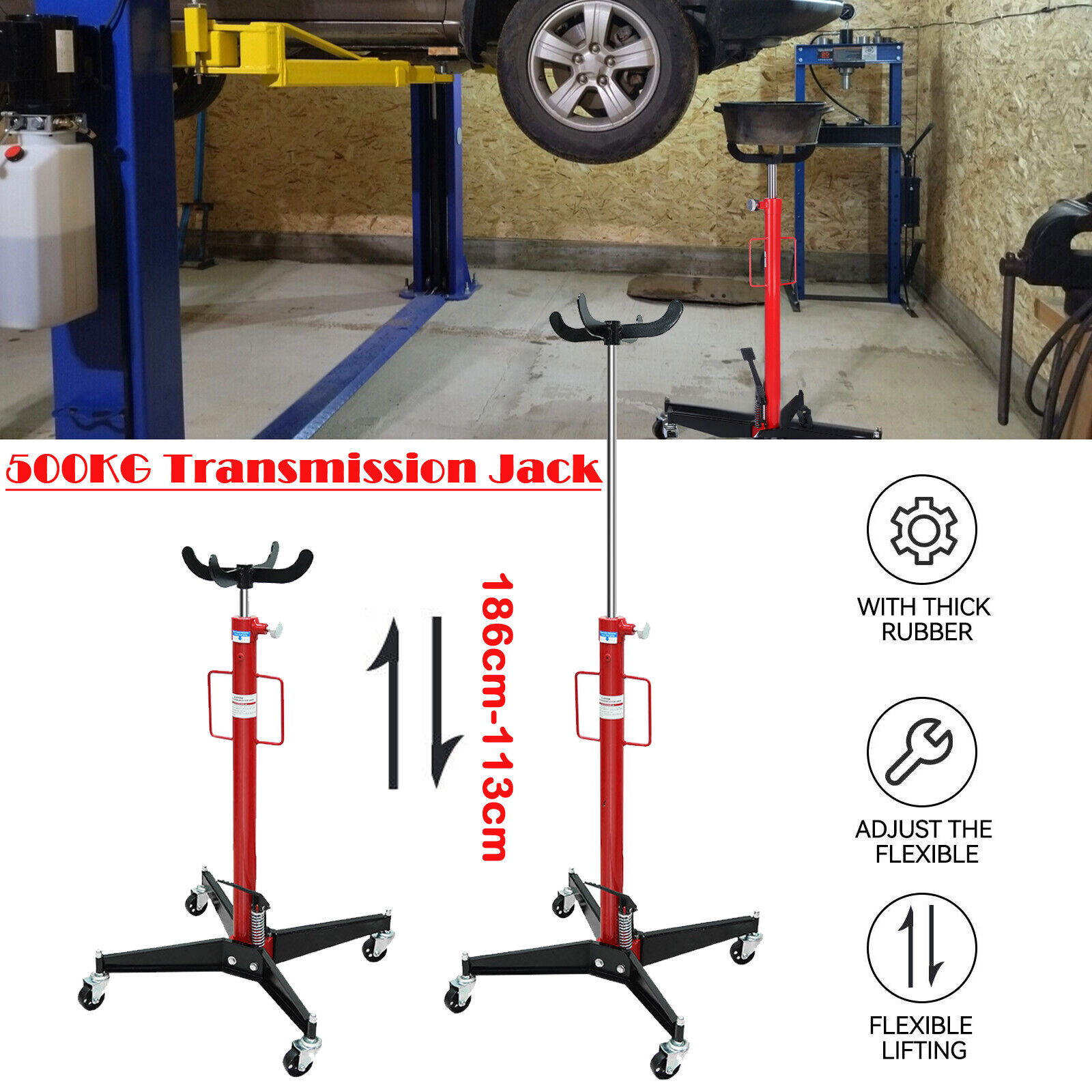 Transmission Jack 0.5T Heavy Duty Hydraulic Gearbox Auto Part Lifter ...