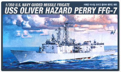 Academy Korea 1/350 USS Oliver Hazard Perry FFG-7 Battleship Model Kit ...