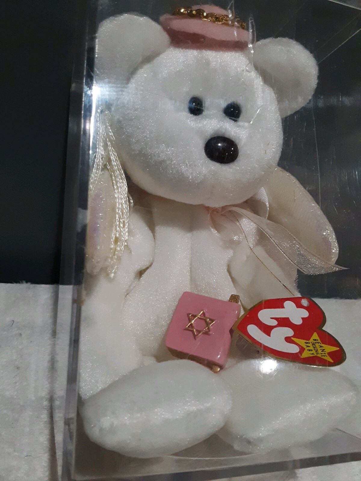 TY WARNER VERY RARE BEANIE BABY "HALO" WITH JEWISH PRIEST ACCESSORIES ...