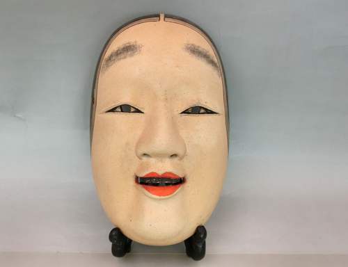 Japanese Old Wooden Noh Mask "KO-OMOTE" young lady face Kagura Mask #2 ...