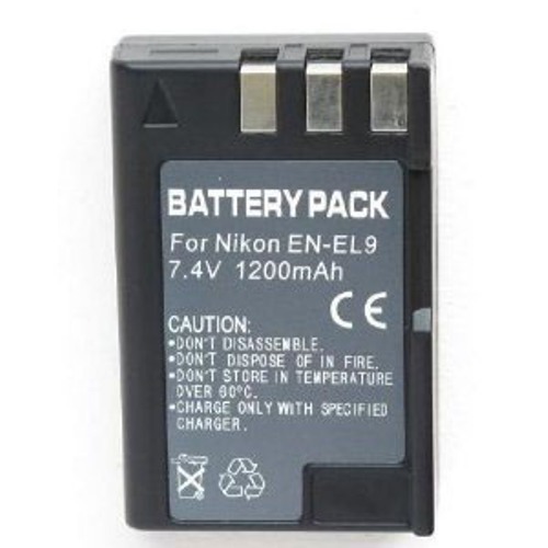 2 Pack EN-EL9 Replacement Battery for Nikon D3000, D5000, D40, D40x ...