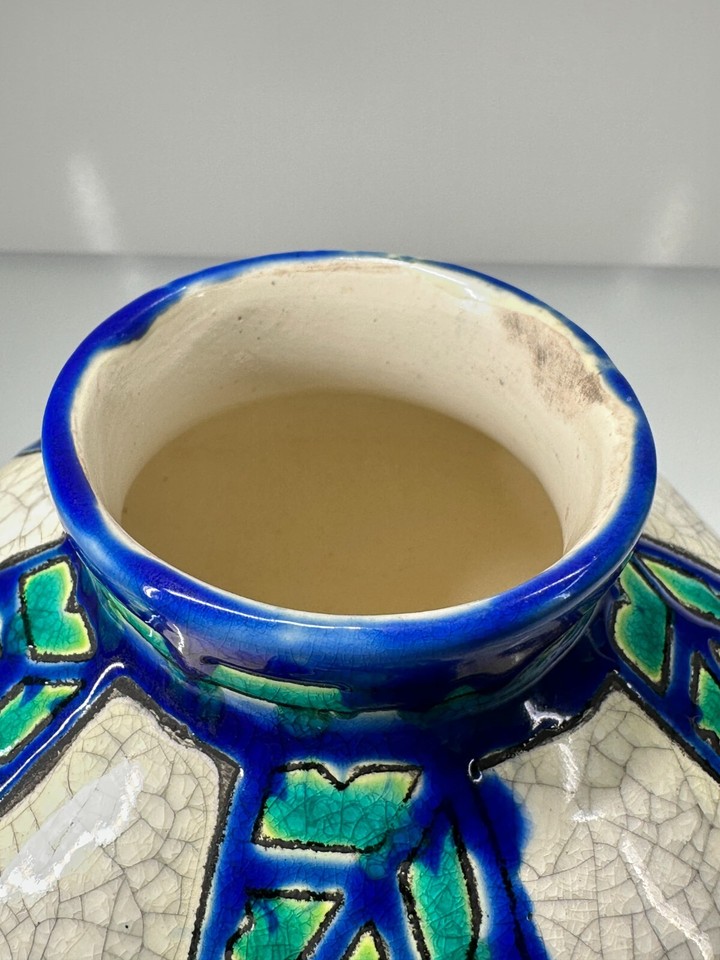 BOCH FRERES La Louviere D.952 Art Deco Vase 6.5" Belgium | eBay