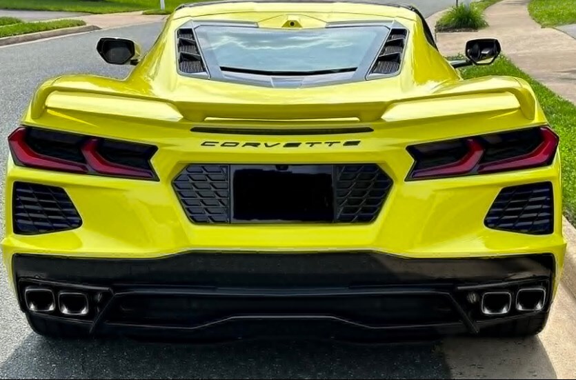 Rear License Plate Filler Frame Fit For 2020-2025 Corvette C8 Carbon ...