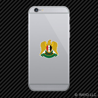 Syrian Coat of Arms Cell Phone Sticker Mobile Syria flag SYR SY | eBay