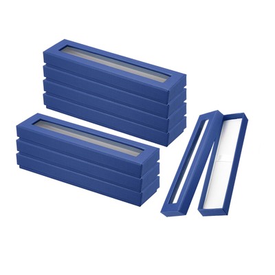 Pen Gift Box 8pcs Empty Pen Case Cardboard Case with Clear Window, Blue ...