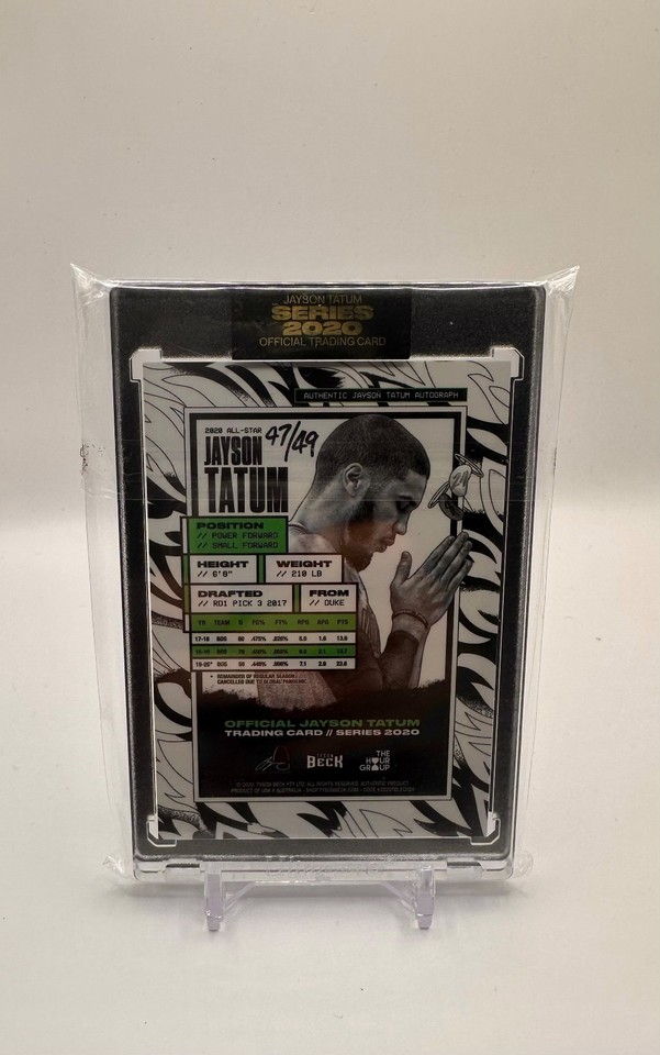 Limited Edition 2020 Jayson Tatum x Tyson Beck On-Card Auto 47/49 | eBay