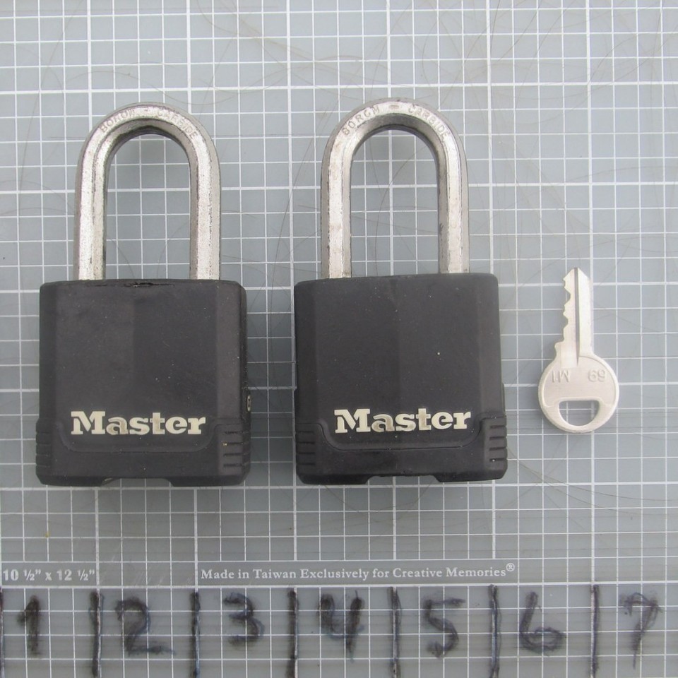 2 Master Magnum Covered Padlocks Matching One Key Tough Security | eBay