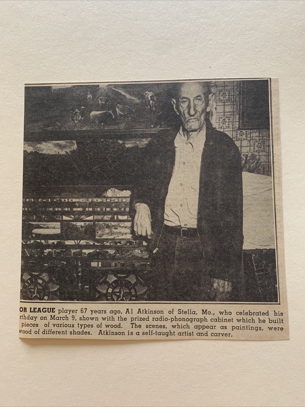 Al Atkinson 1800s Philadelphia A’s Artist & Carver 1951 Baseball 5X5 ...