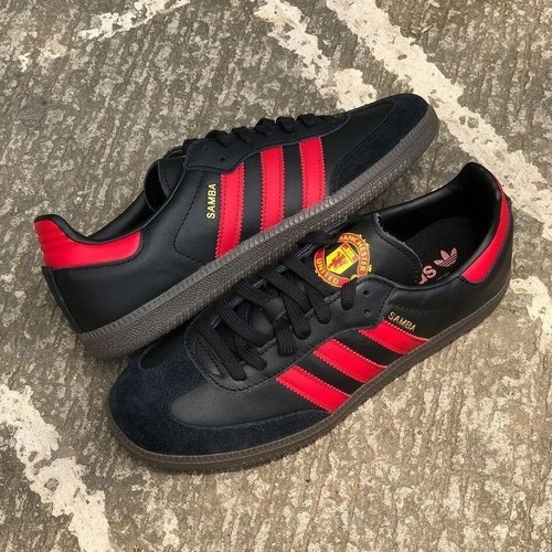 Size 7 - adidas Samba Team x Manchester United Low Black Real Red for ...