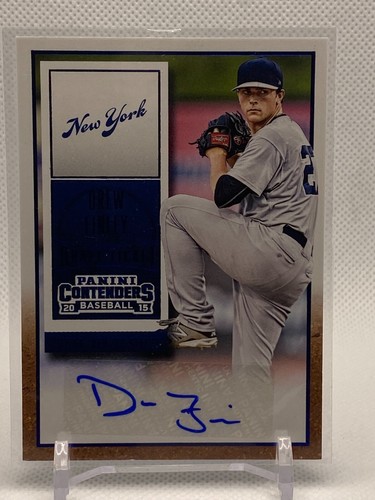 2015 Panini Contenders Autograph New York Yankees #49 Drew Finley Blue ...