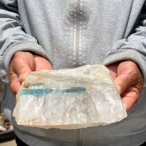 1130g Large Raw Blue Aquamarine Beryl Quartz Crystal Rough Healing ...