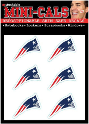 NFL New England Patriots Face Cals 6-teiliges Aufkleber Sticker Set ...