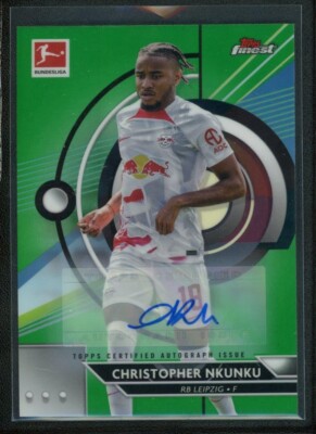 2023 CHRISTOPHER NKUNKU 11/50 AUTO TOPPS FINEST BUNDESLIGA AUTOGRAPHS ...
