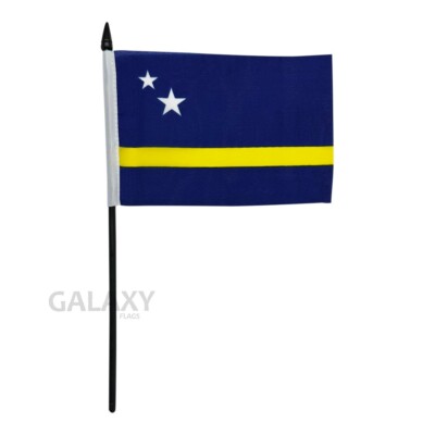 "4x6" Curacao Flag / Curacao Desk Flag / Curacao Stick Flag | eBay