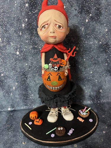 Ooak Halloween Paper Mache Baby Devil #11, Jenny Salsini | eBay