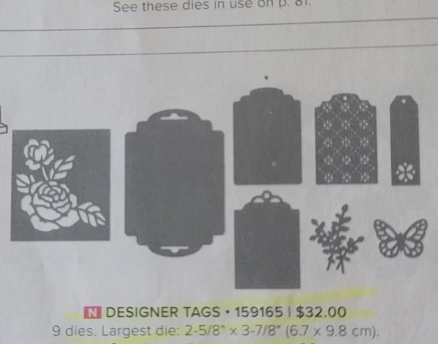 Retired Stampin' Up CUT & EMBOSS - DESIGNER TAGS DIES- 159165 | eBay