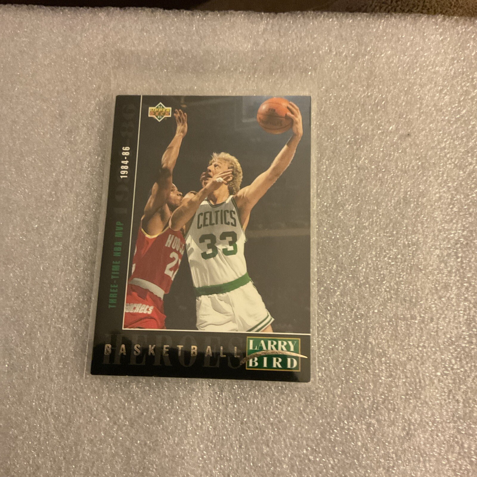 1992-93 UPPER DECK BASKETBALL HEROES INSERT LARRY BIRD #23 OF 27 ...
