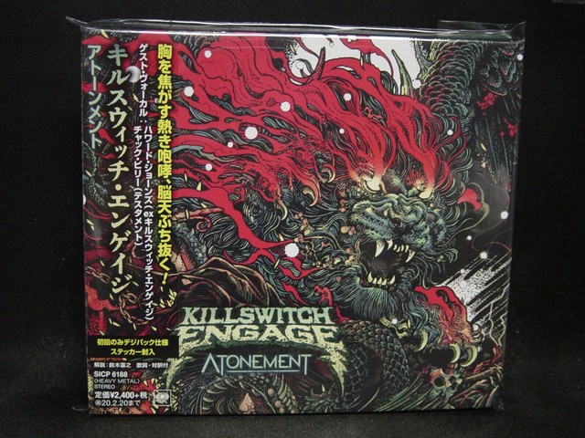 4bt 2019 Killswitch Engage Atonement Japan Digipak CD With Sticker for ...