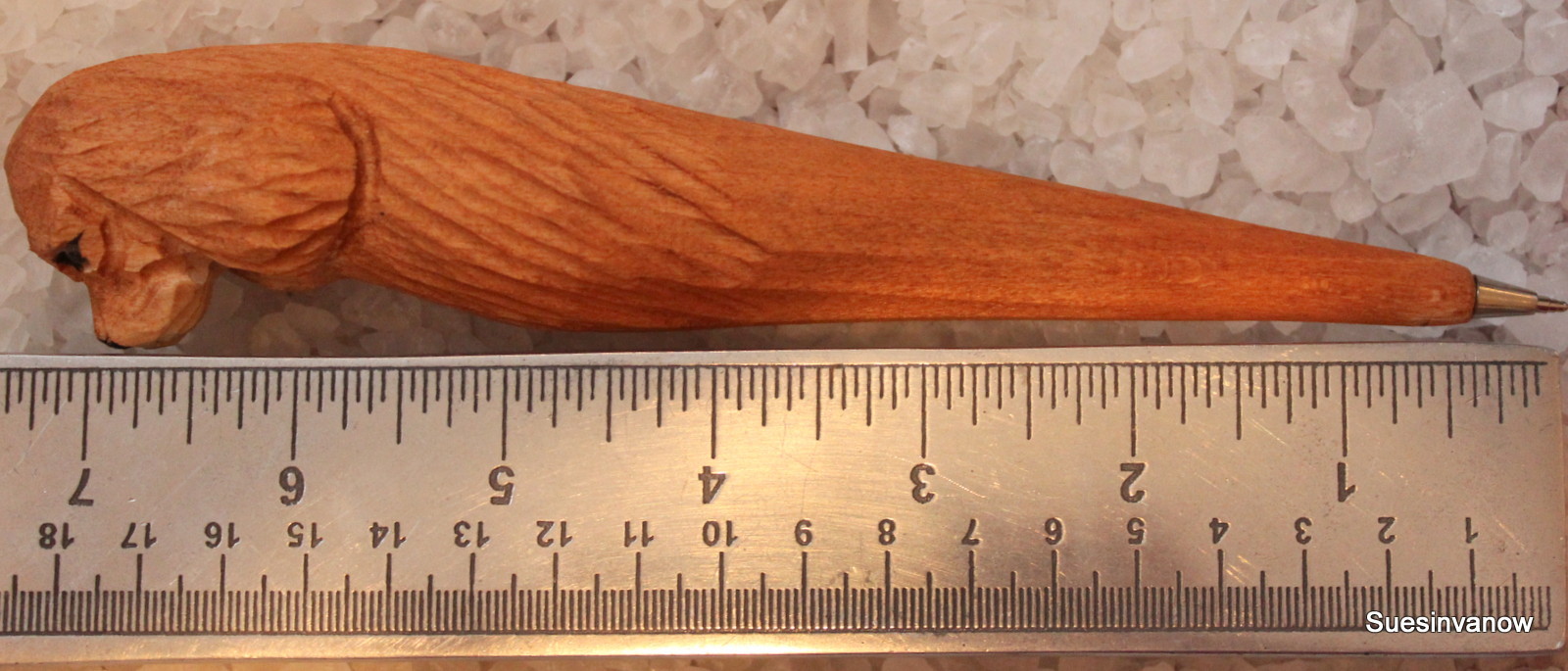 Cocker Spaniel Dog Pen Hand Carved Detailed Wood Hand Paint Writing ...