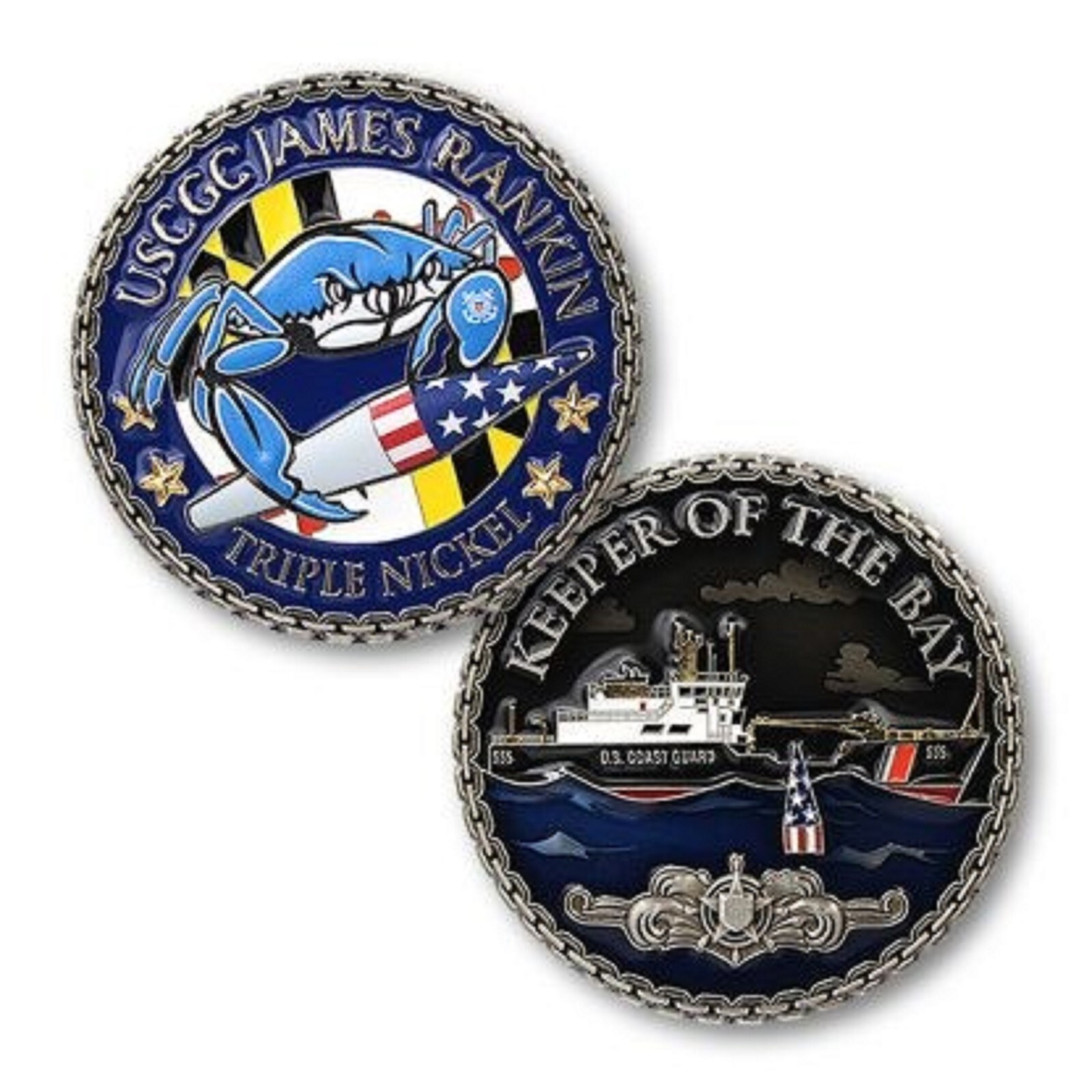 COAST GUARD CUTTER JAMES RANKIN WLM-555 1.75" CHALLENGE COIN | eBay