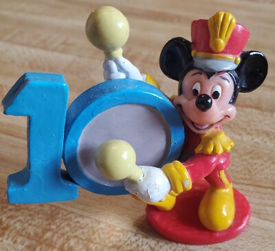 Vintage Marching Band Mickey Mouse With Number 10 Drum Toy Figure | eBay