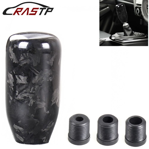 Universal Black Forged Carbon Fiber Manual Gear Shift Knob Lever ...