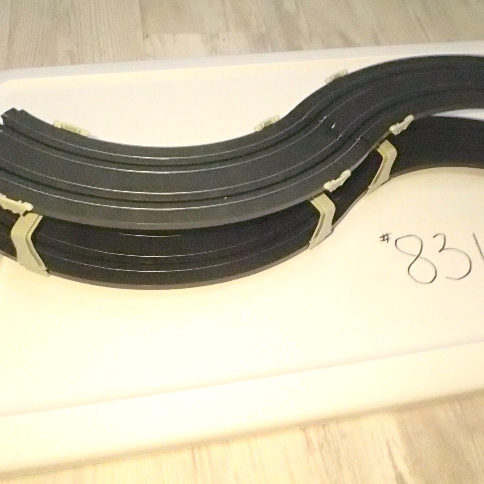 tyco slot car track 8-over under high bridge supports 8- 9" 1/4 turns ...