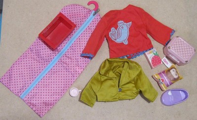 Our Generation TAGGED 18" Doll Battat bird top pants skirt garment bag ...